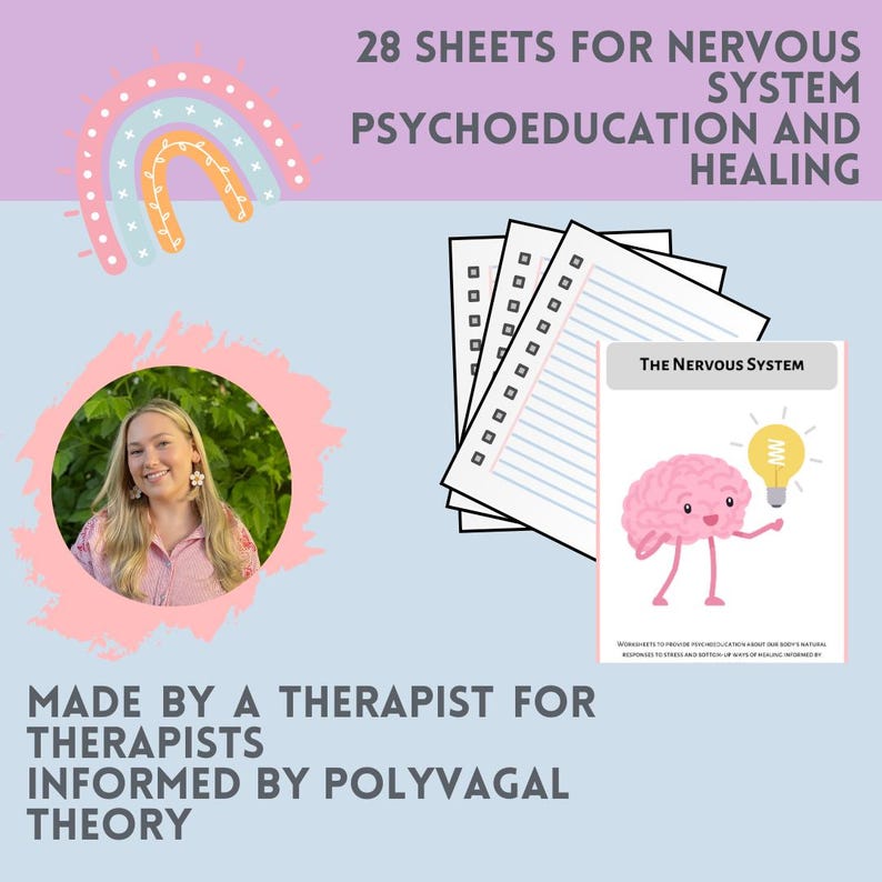 Nervous System Regulation Worksheets | Polyvagal Theory Handouts for ...