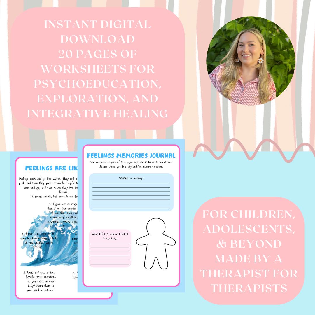 Emotions Exploration & Education Therapy Worksheets for Children ...