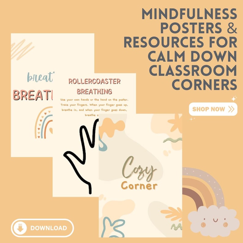 Mindfulness Posters and Resources for Cozy Calm Down Classroom Corners ...