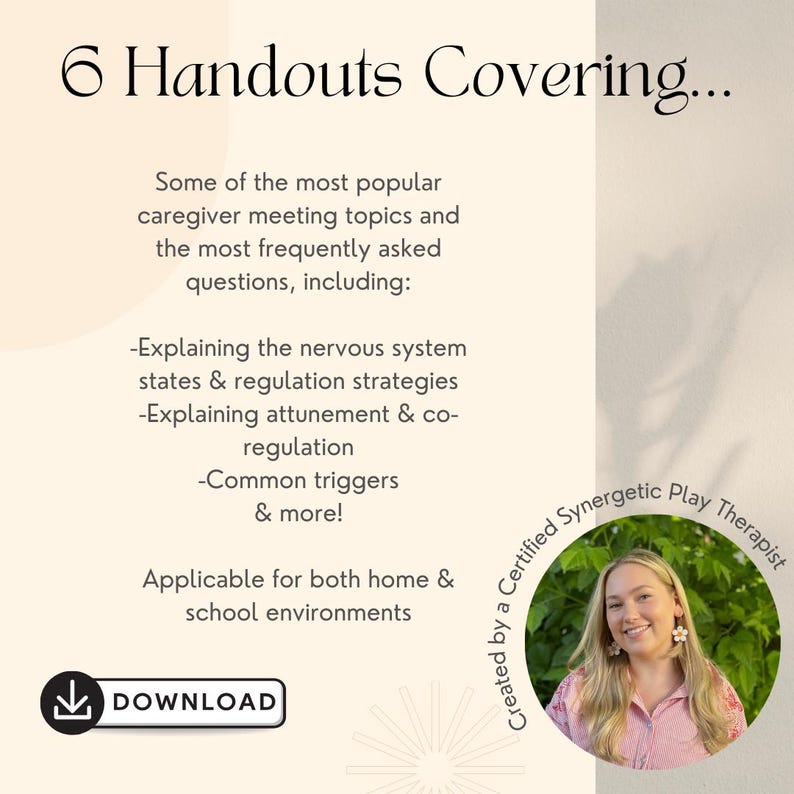 Caregiver & Parent Handout Bundle, Sheets for Child and Adolescent ...