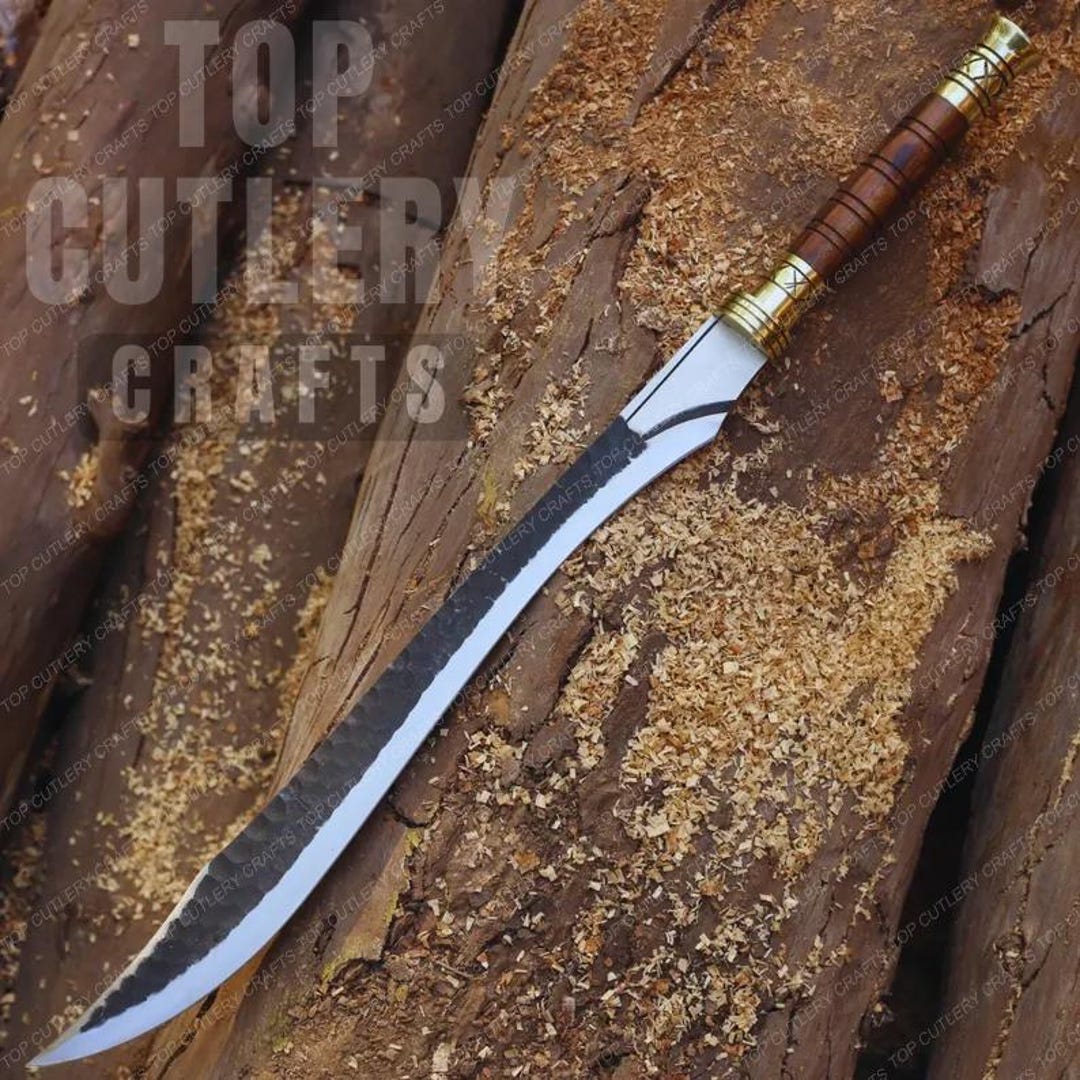 Hand Forged Scimitar Sword: High Carbon Steel, Rosewood Handle - Etsy