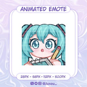 Animated Take Notes, Noted Emote | Hatsune Miku | Ready to Use | Anime ...