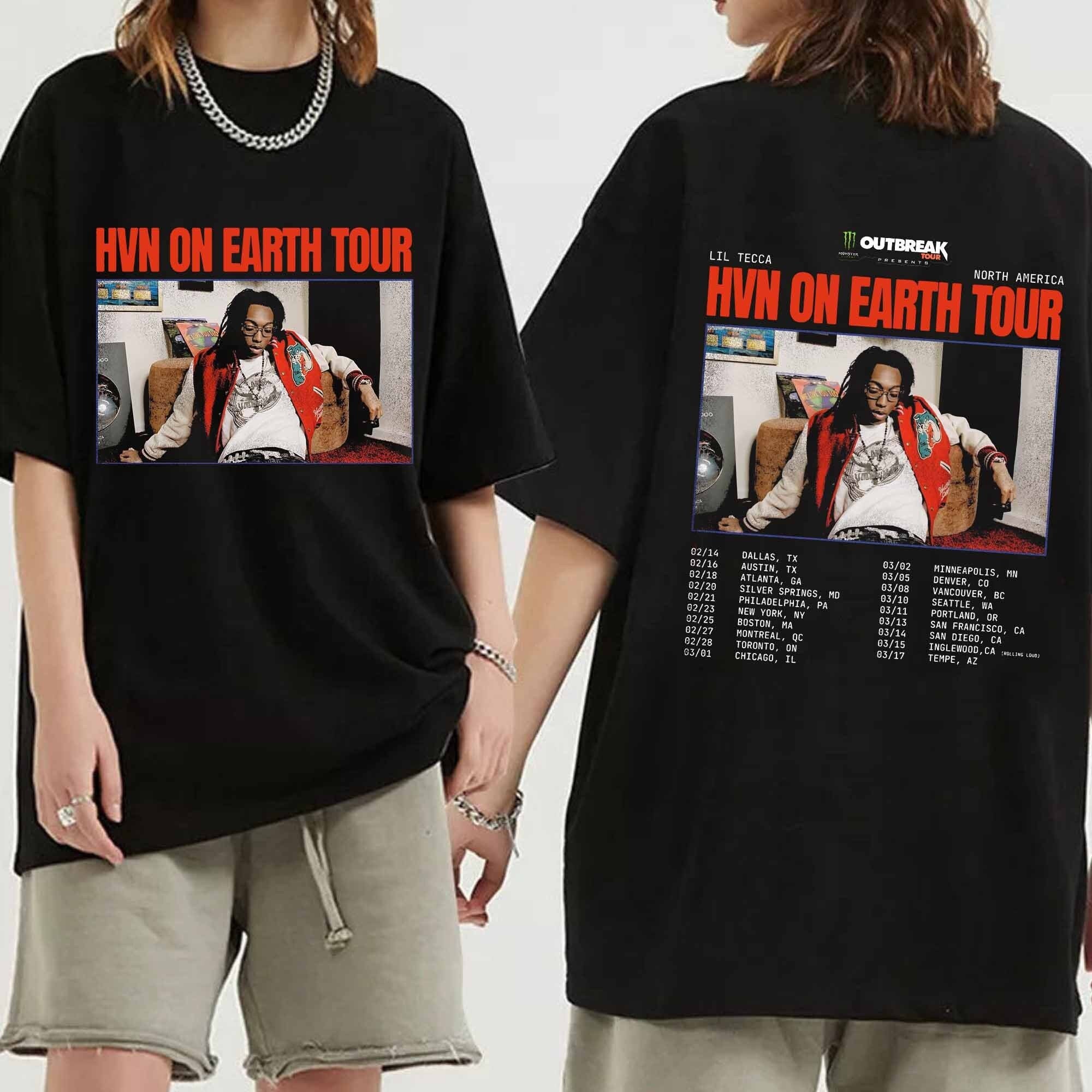 Lil Tecca - HVN On Earth Tour 2024 Shirt, Lil Tecca Fan Shirt, Lil ...
