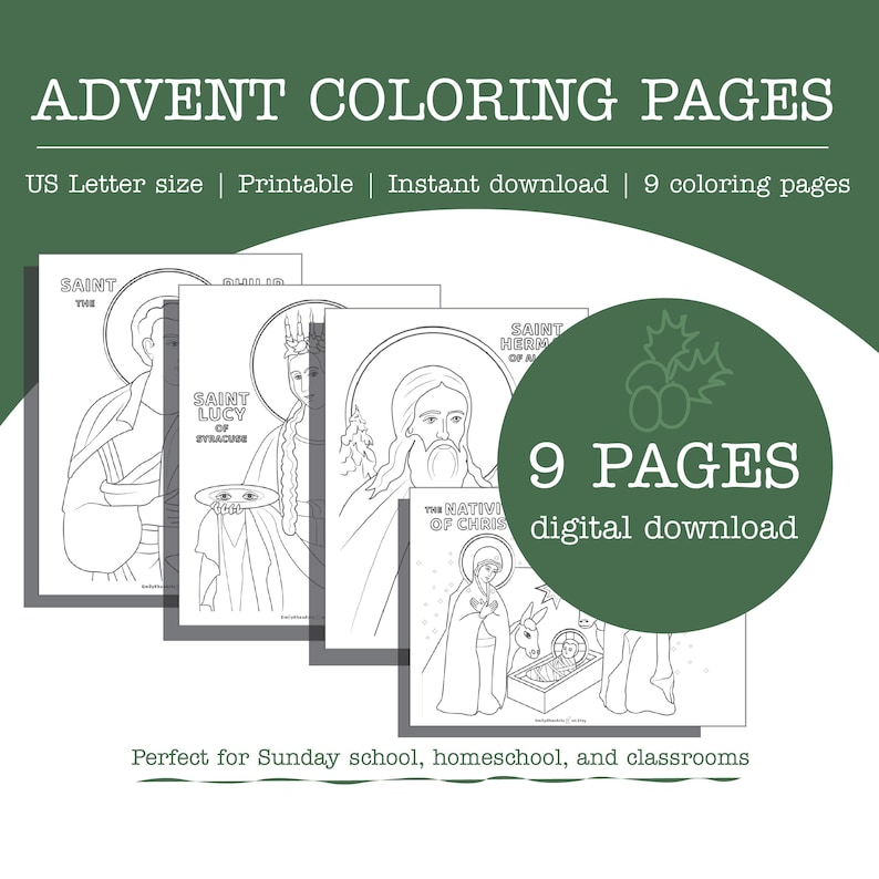 9 Orthodox Nativity Coloring Pages | Printables | Includes Saint Herman ...