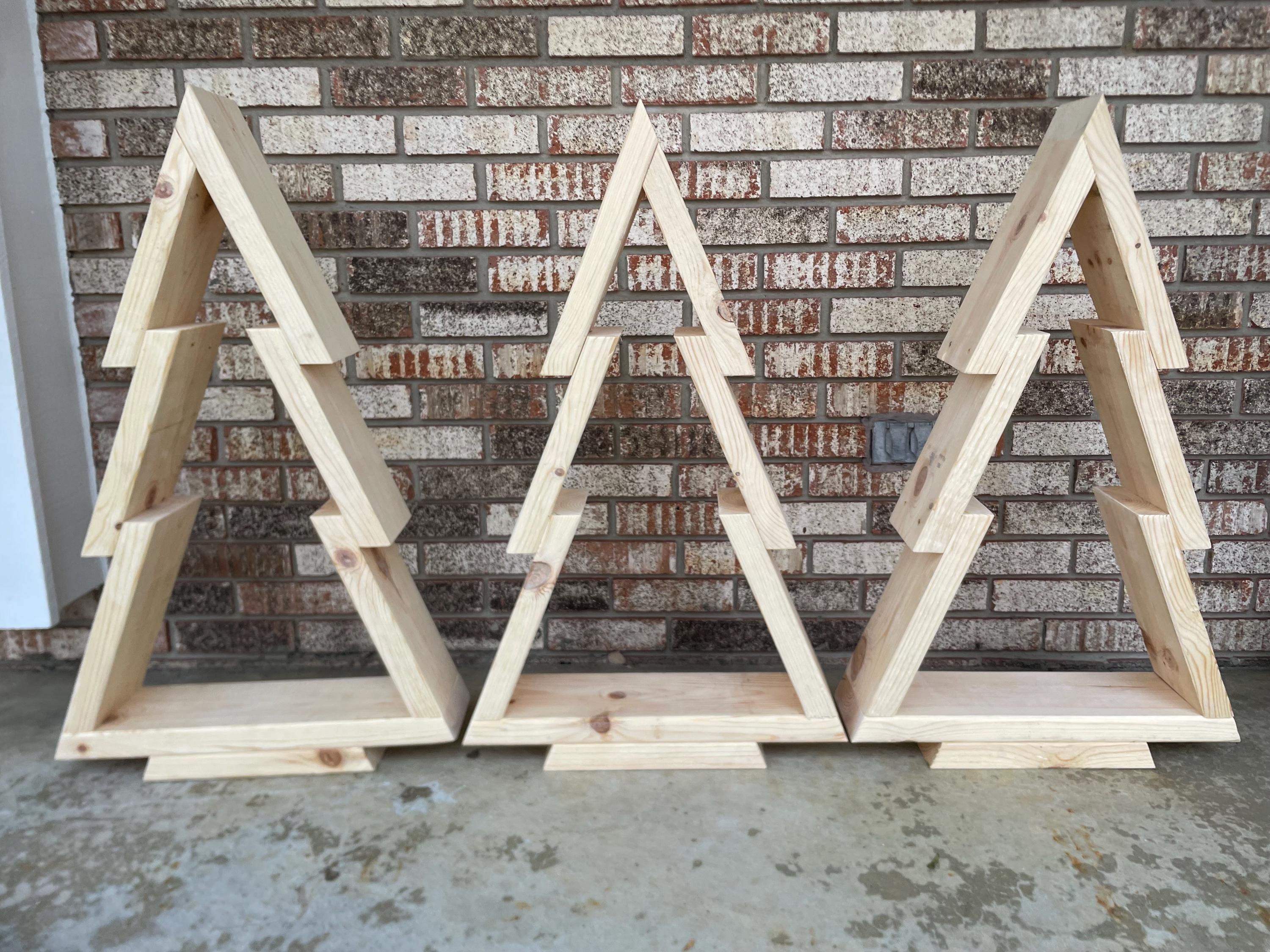 Wooden Christmas Tree - 3 Feet Tall (affordable Shipping Solution) - Etsy