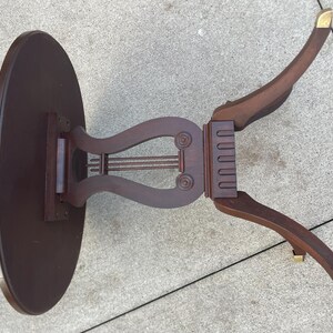 Mid Century Mahogany Lyre Base With Brass Feet - 50% for Local Pickup ...