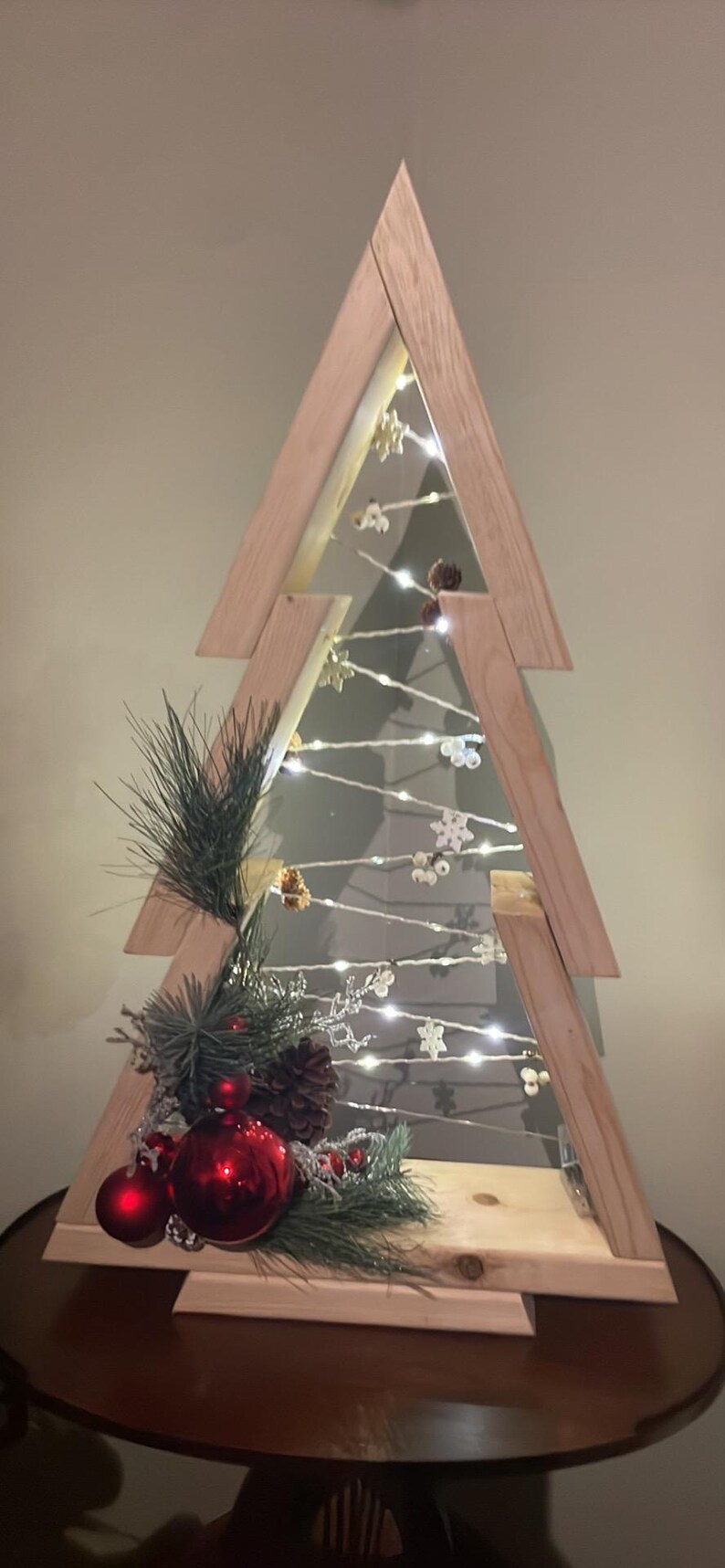 Rustic Wooden Christmas Tree (3 Ft, 34.5”x21”) | Handmade 2x4 Pine ...