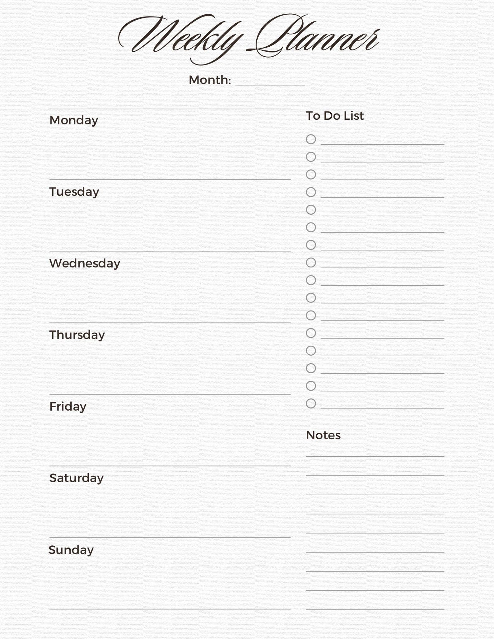 Digital Monthy & Weekly Planner - Etsy