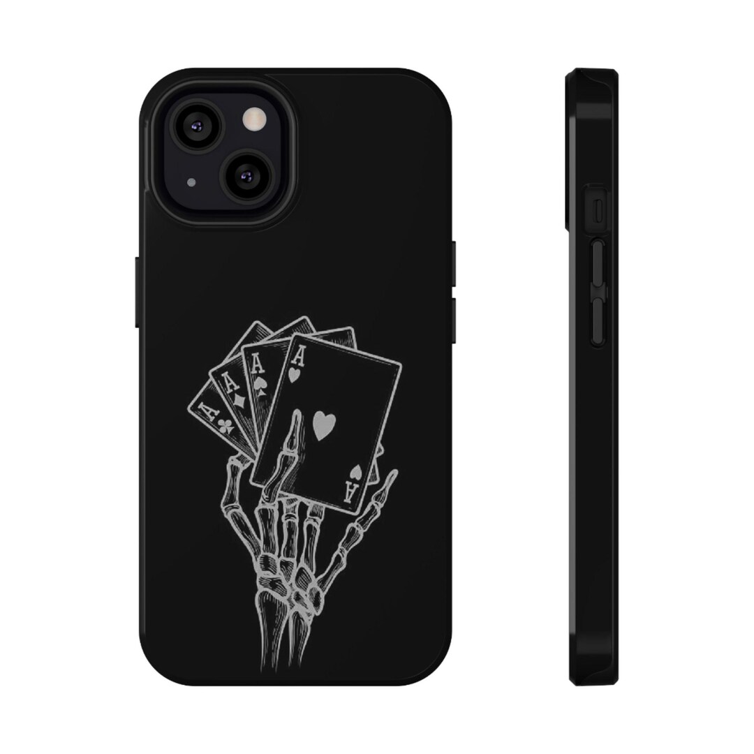 Skeleton Hand Holding Four Aces Phone Case / Bold and Unique - Etsy