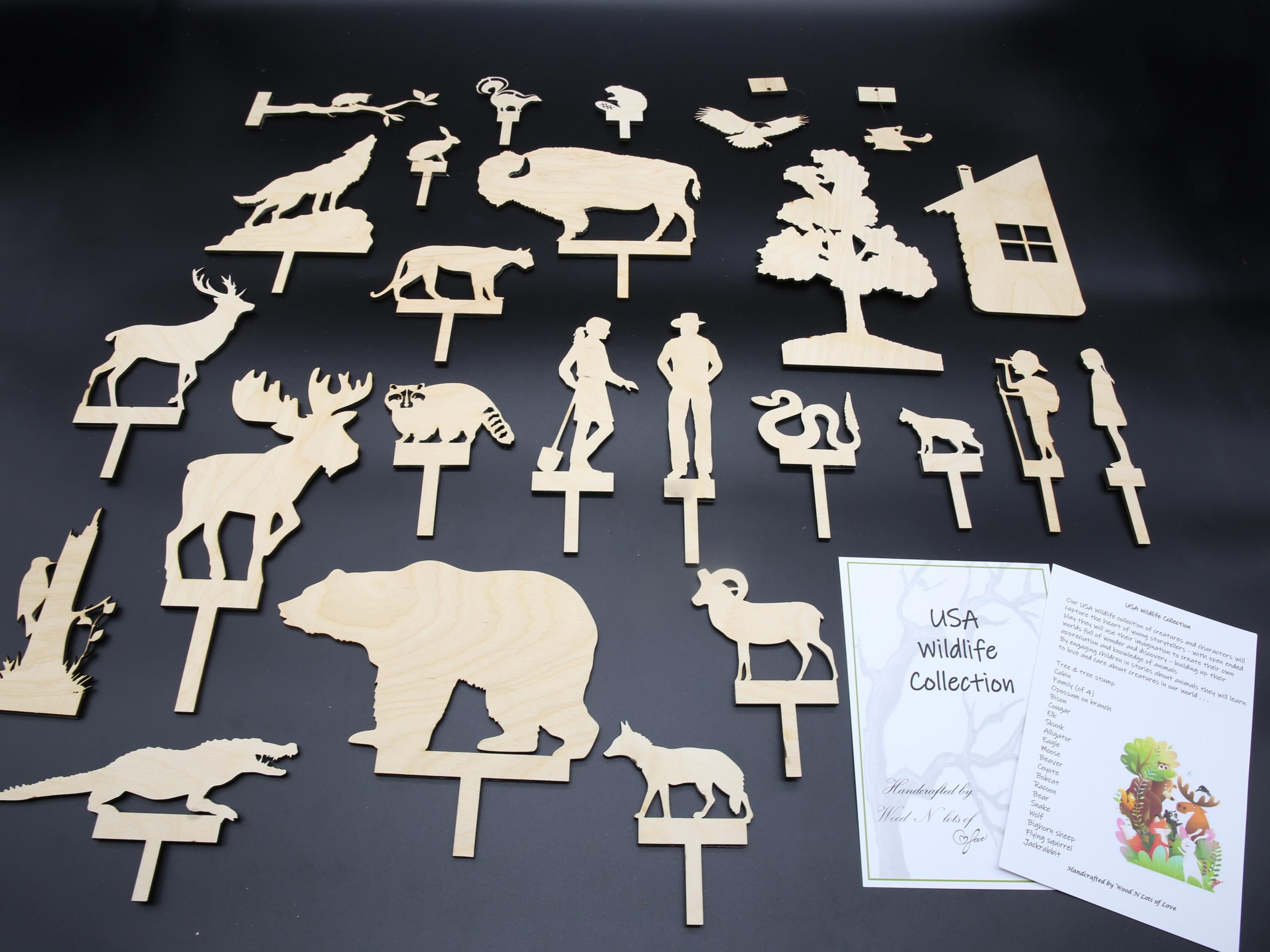 USA Wildlife Shadow Puppet Theater, Shadow Puppets, Story Telling Gift ...