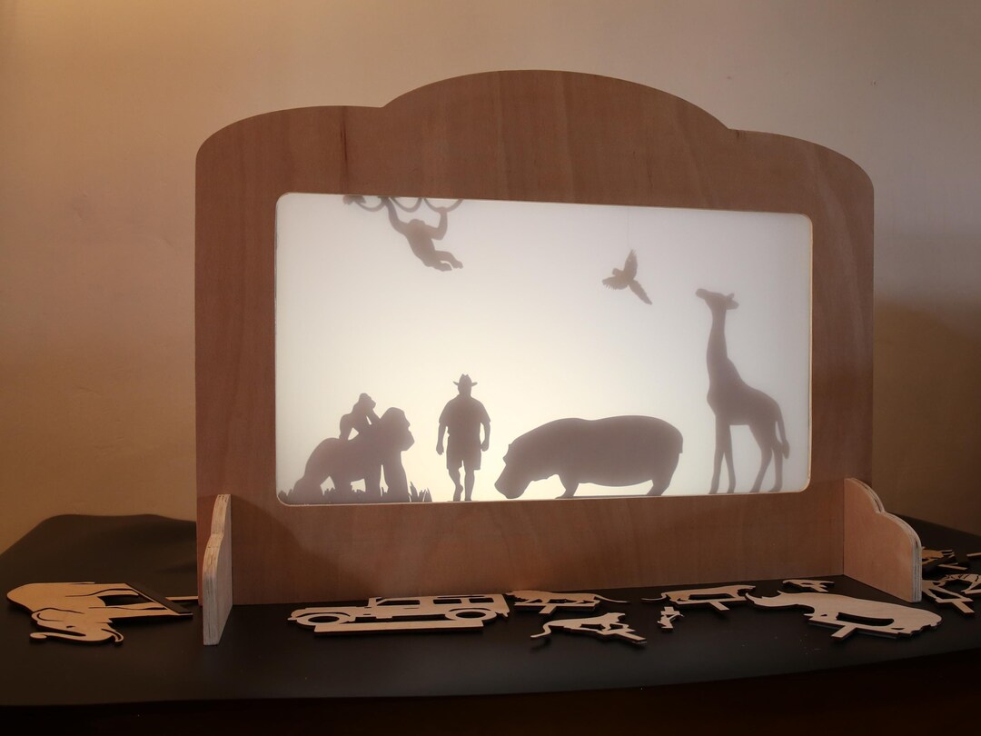 Safari Animal Toys, Jungle Shadow Puppet Theater, Shadow Puppets, Story ...
