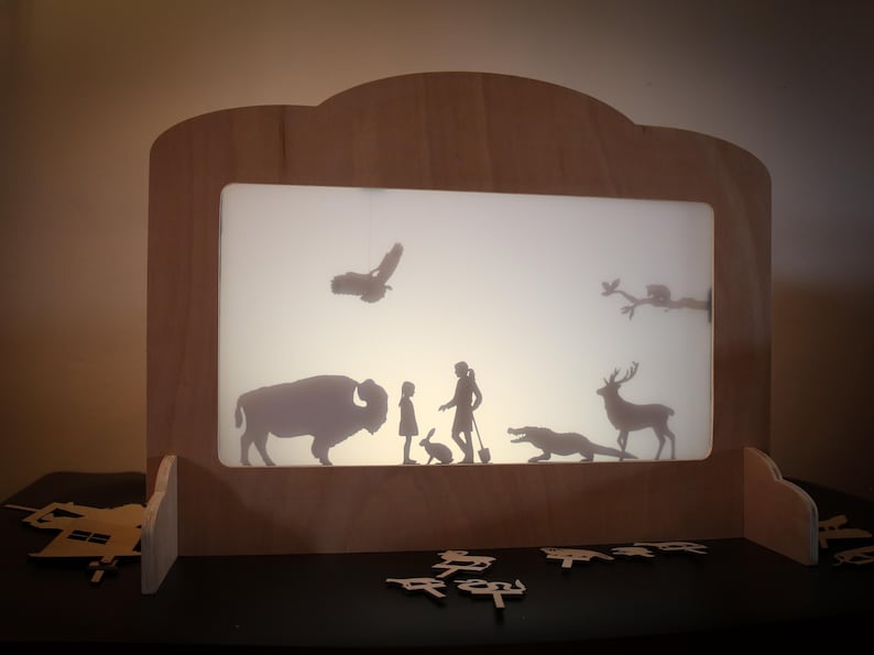 USA Wildlife Shadow Puppet Theater, Shadow Puppets, Story Telling Gift ...