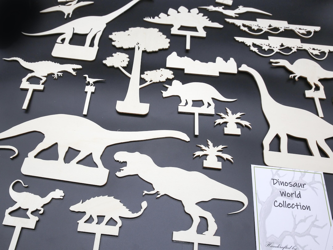 Dinosaur Shadow Puppets, Wooden Toy Set - Etsy UK