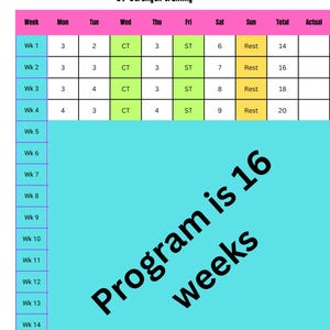 Full Marathon Training for Beginners and Intermediate, 16 Weeks Program ...