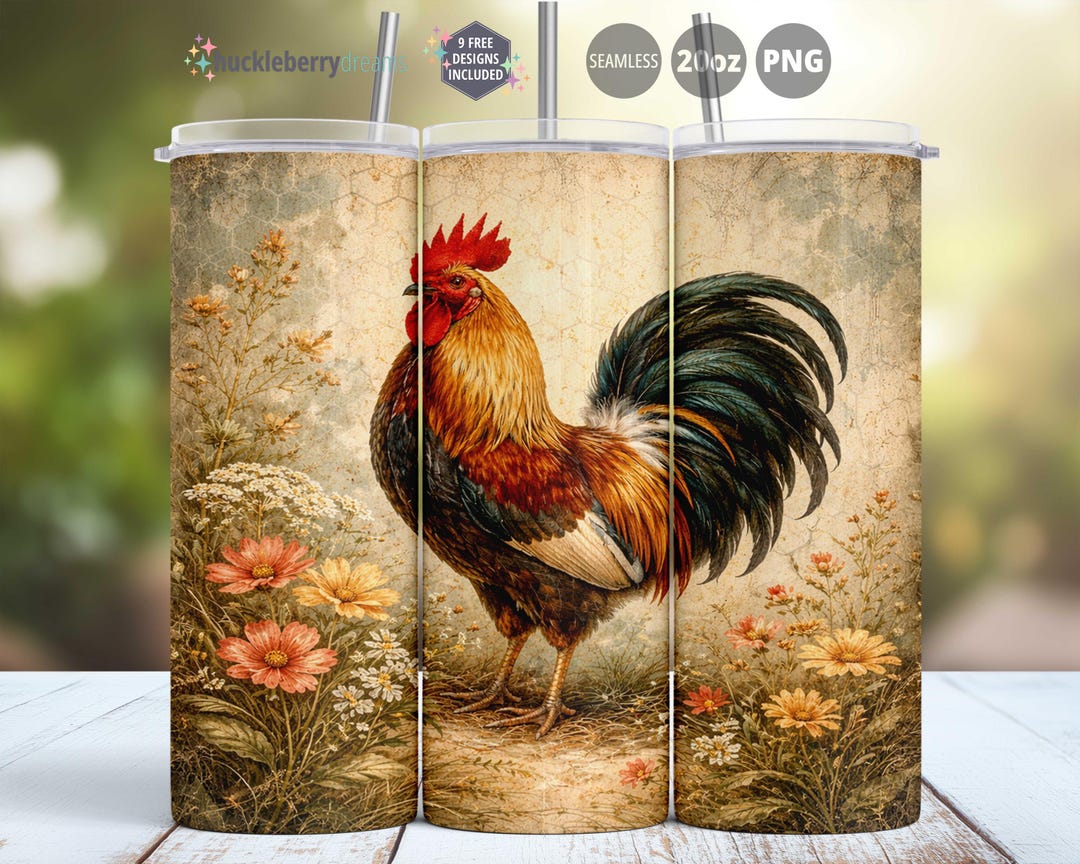 Rooster PNG | Vintage Rooster Sublimation Design (commercial Use) - Etsy