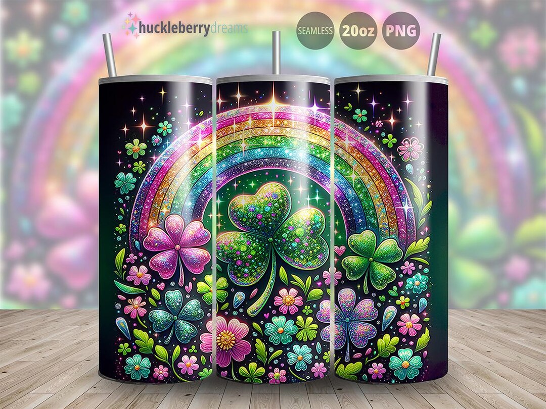 Sparklecore Shamrock Tumbler Wrap, St Patrick's Day 20oz Skinny ...