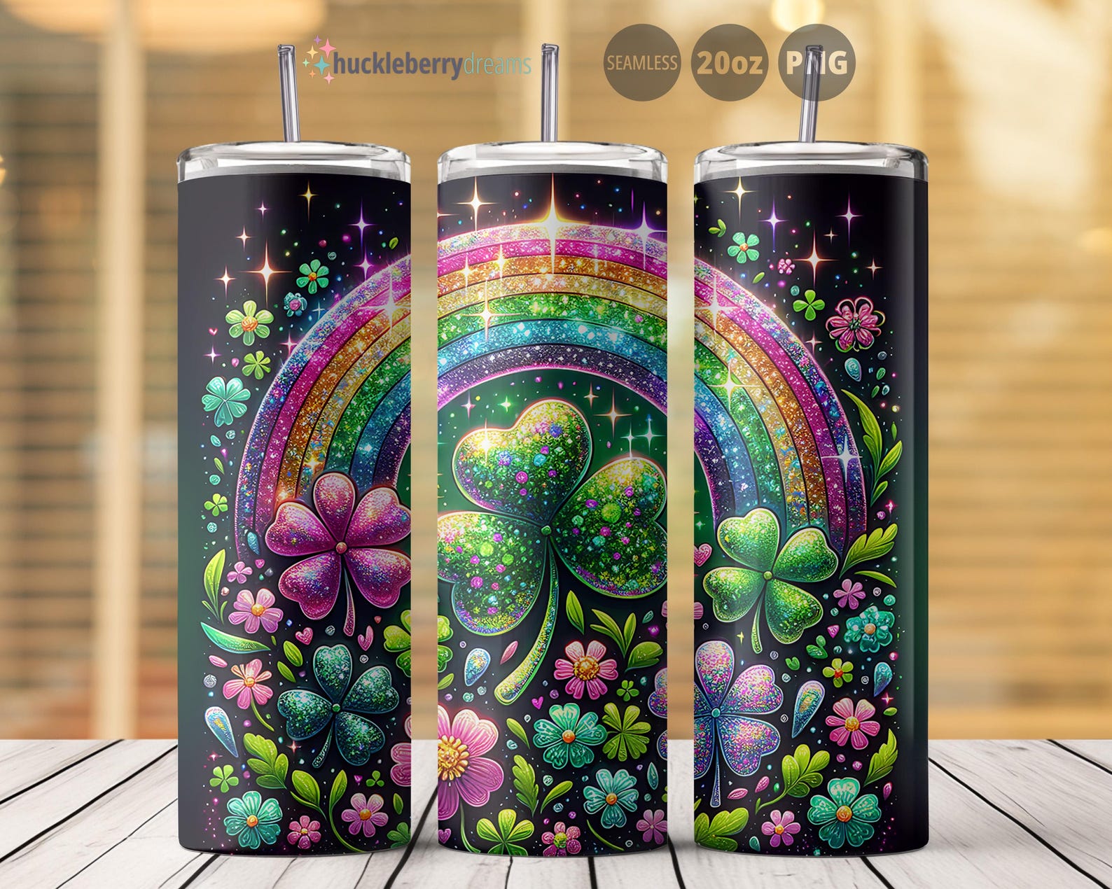 Sparklecore Shamrock Tumbler Wrap, St Patrick's Day 20oz Skinny ...