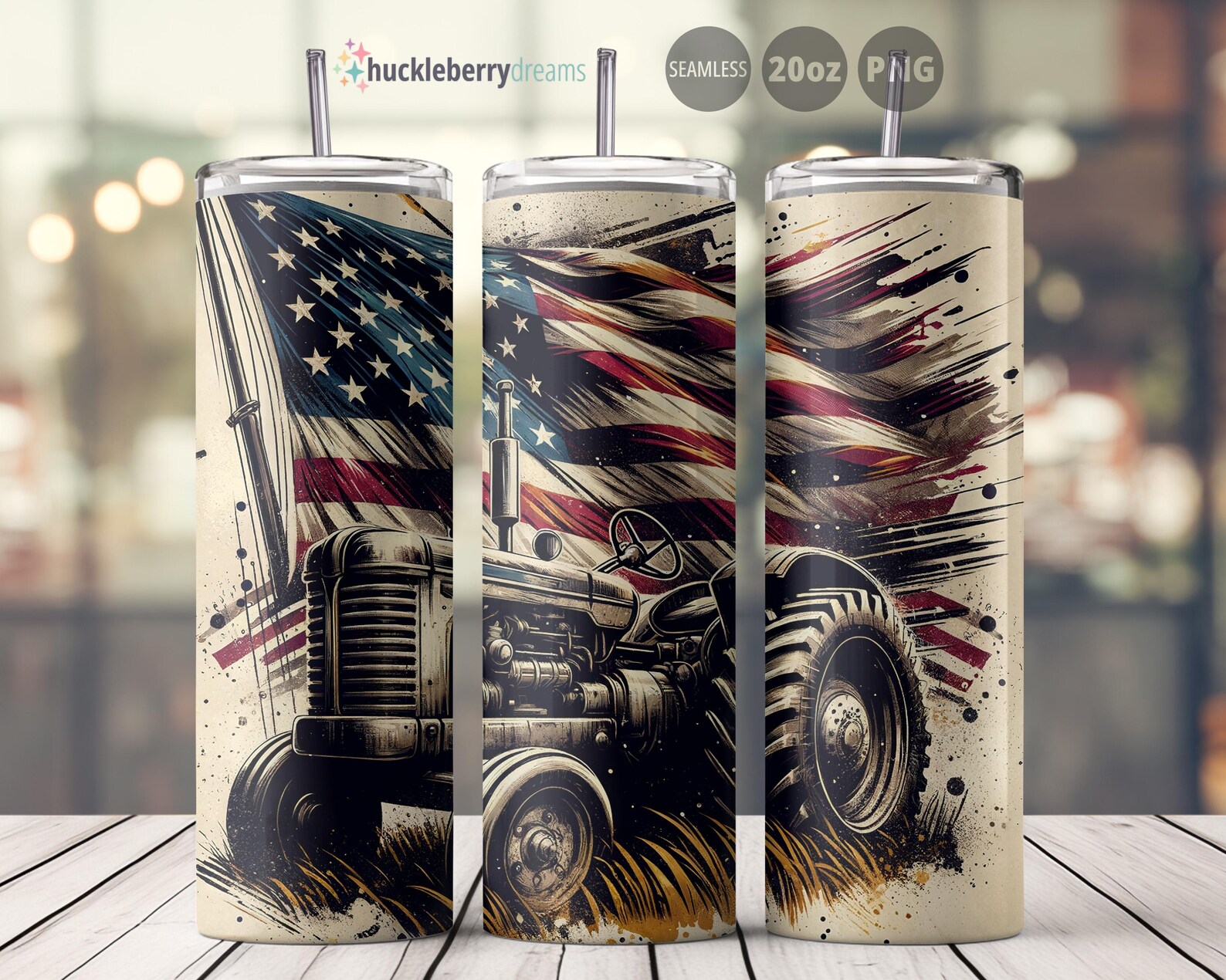 Vintage Farm Tractor Tumbler Wrap, Sublimation PNG (digital Download ...