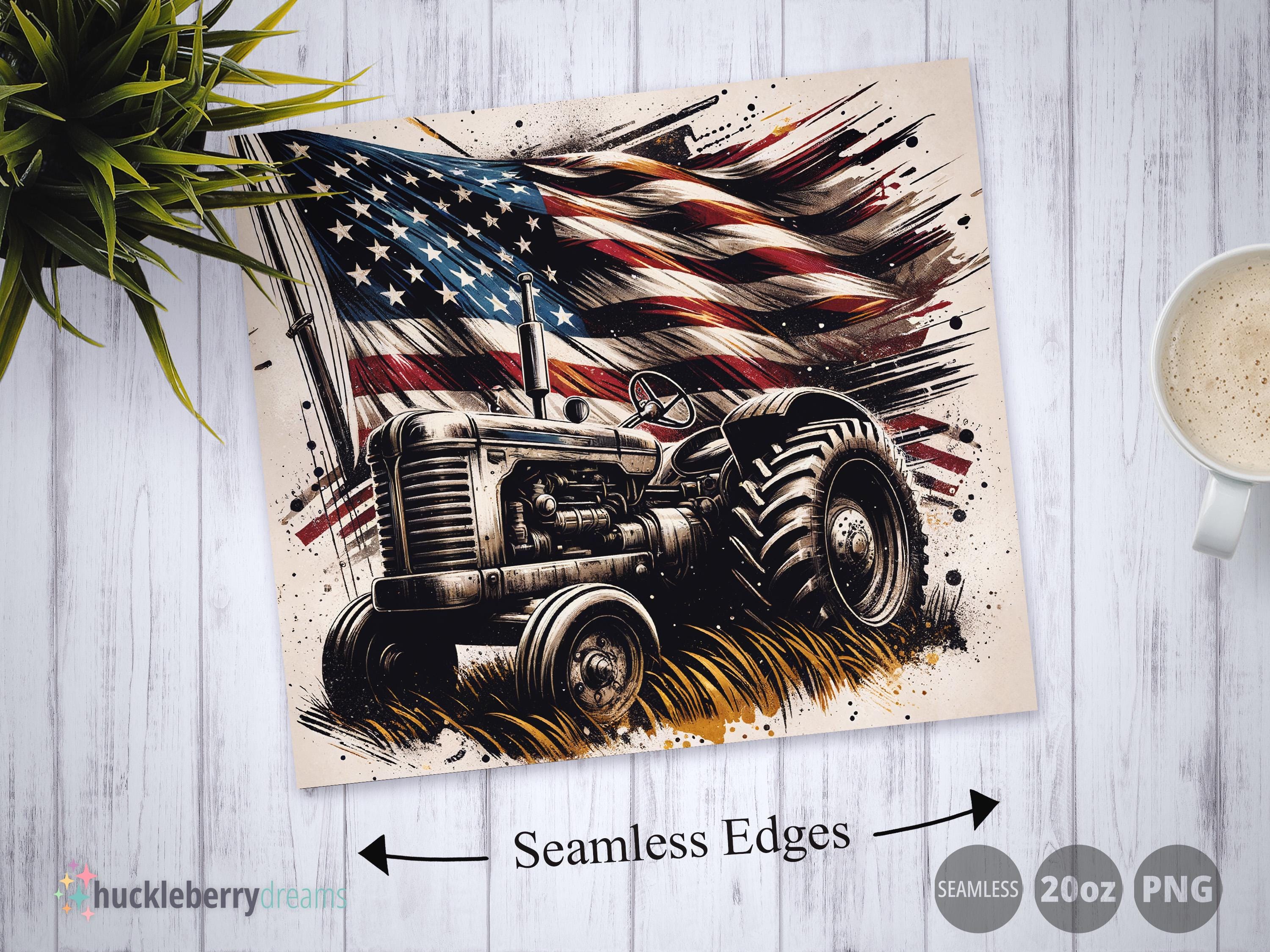 Vintage Farm Tractor Tumbler Wrap, Sublimation PNG (digital Download ...