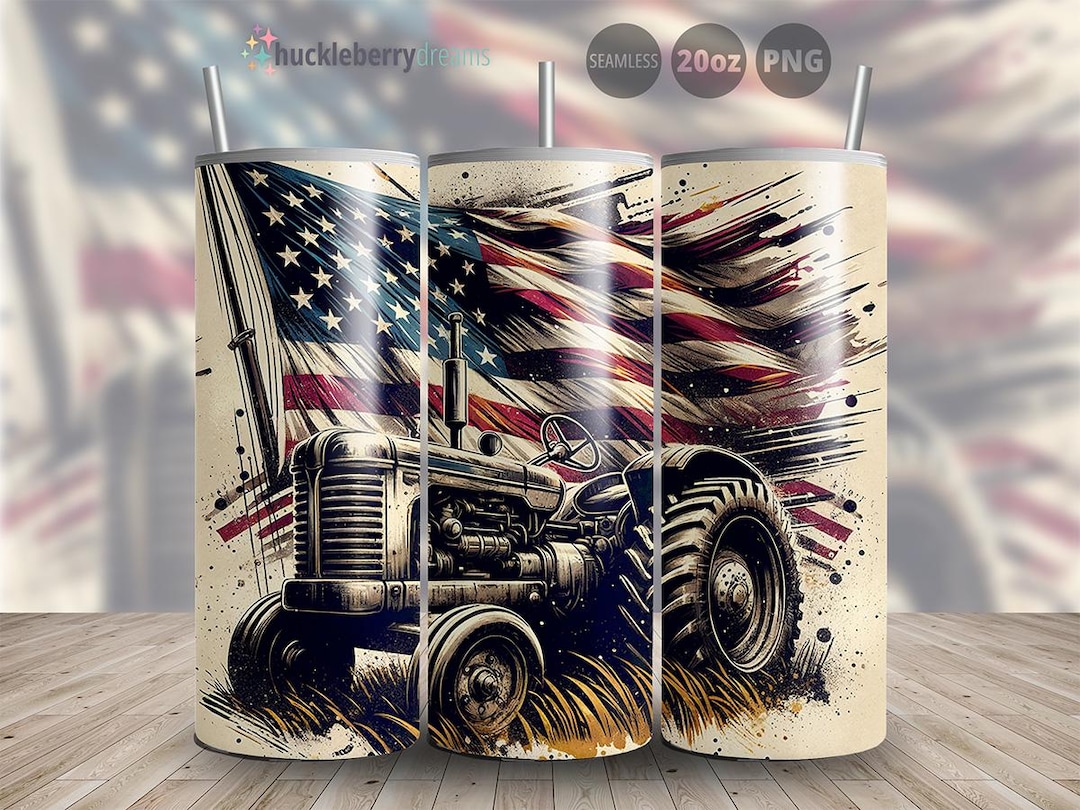 Vintage Farm Tractor Tumbler Wrap, Sublimation PNG (digital Download ...