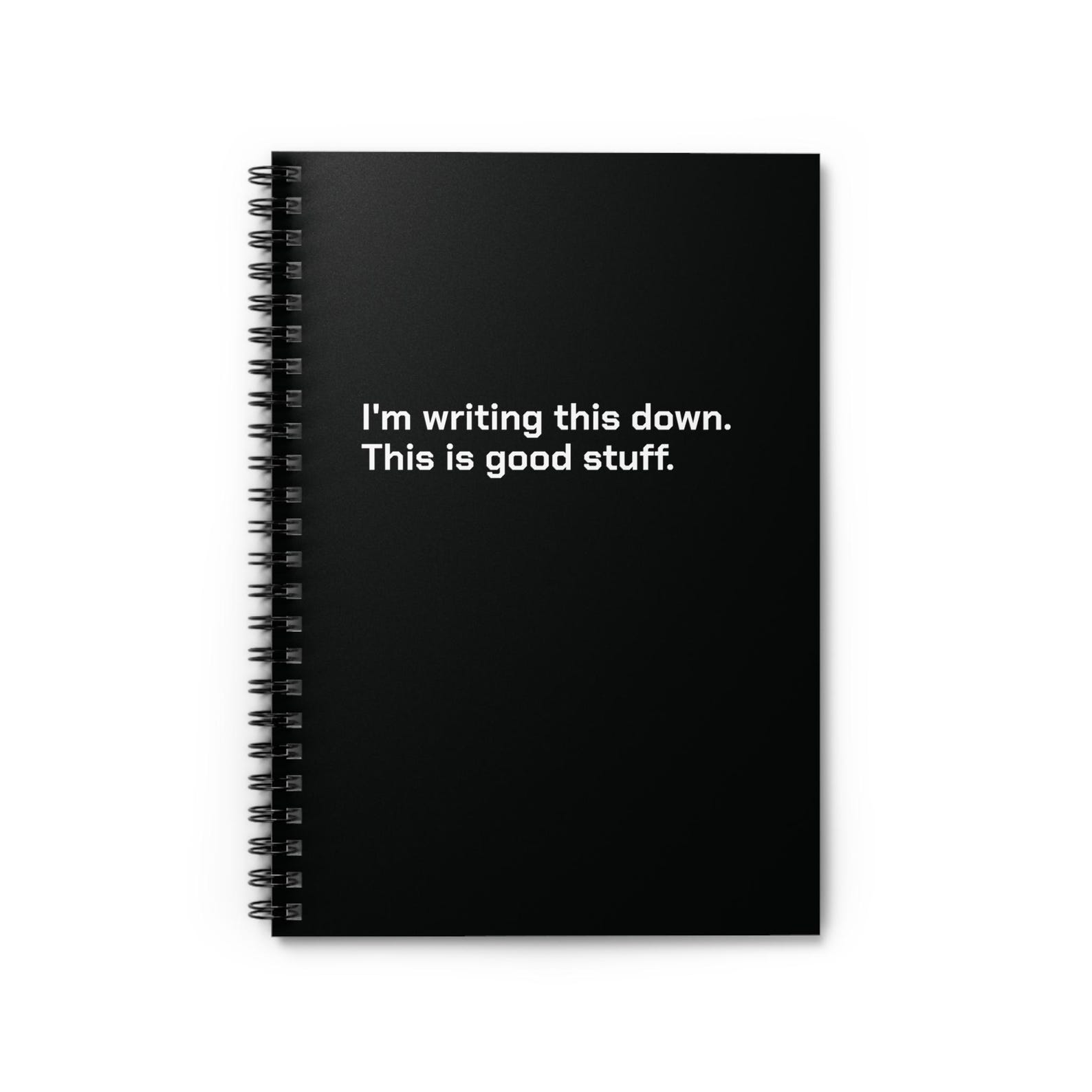 Writing This Down, Good Stuff - Spiral Notebook for Science Fiction ...