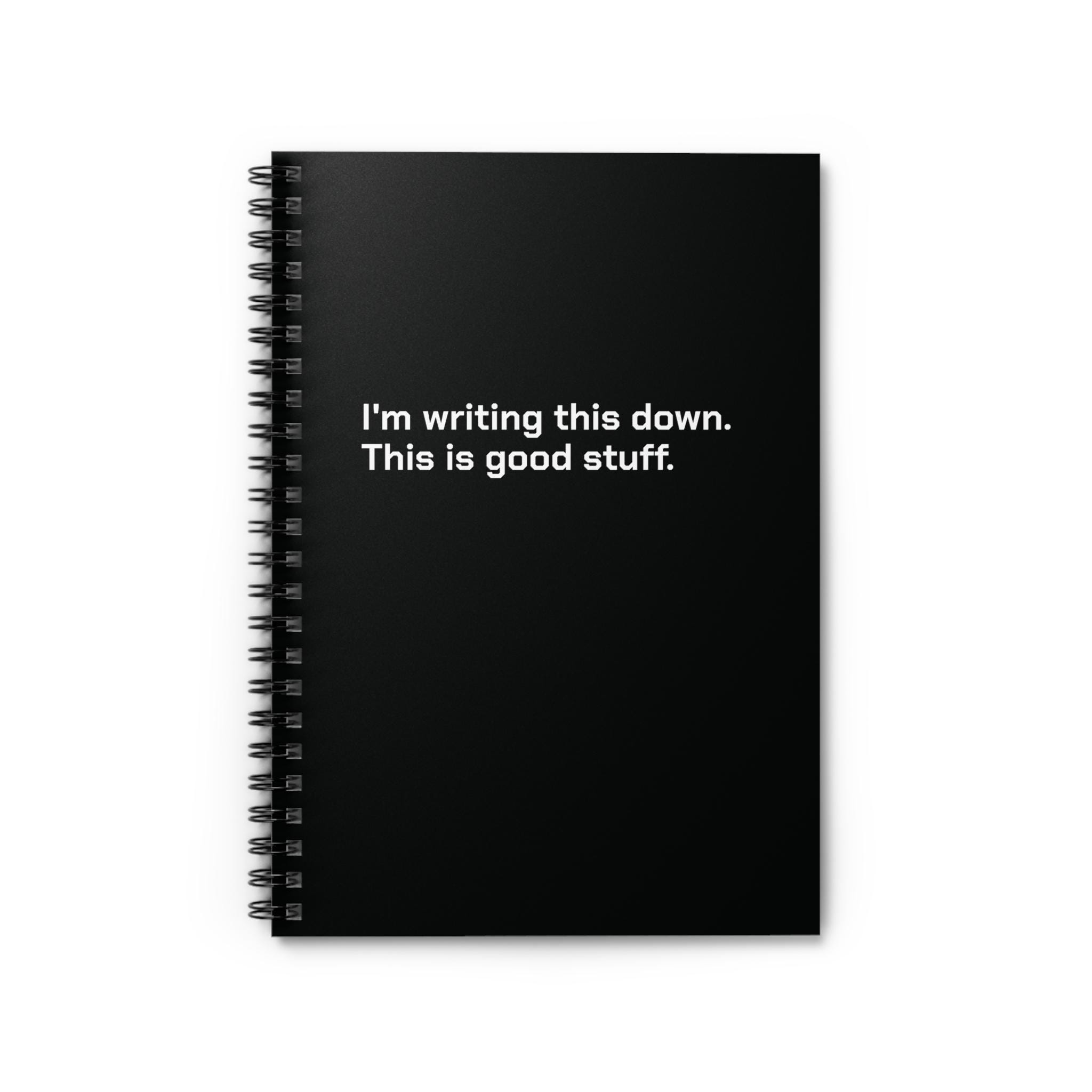 Writing This Down, Good Stuff - Spiral Notebook for Science Fiction ...