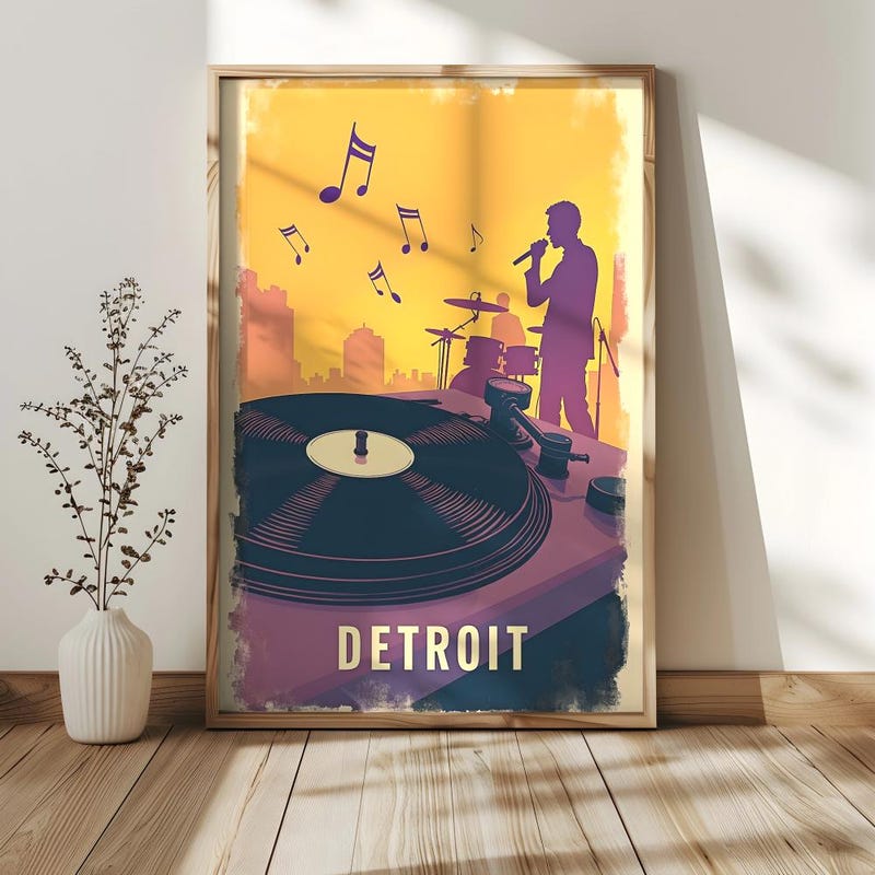 Detroit Music Poster - Etsy