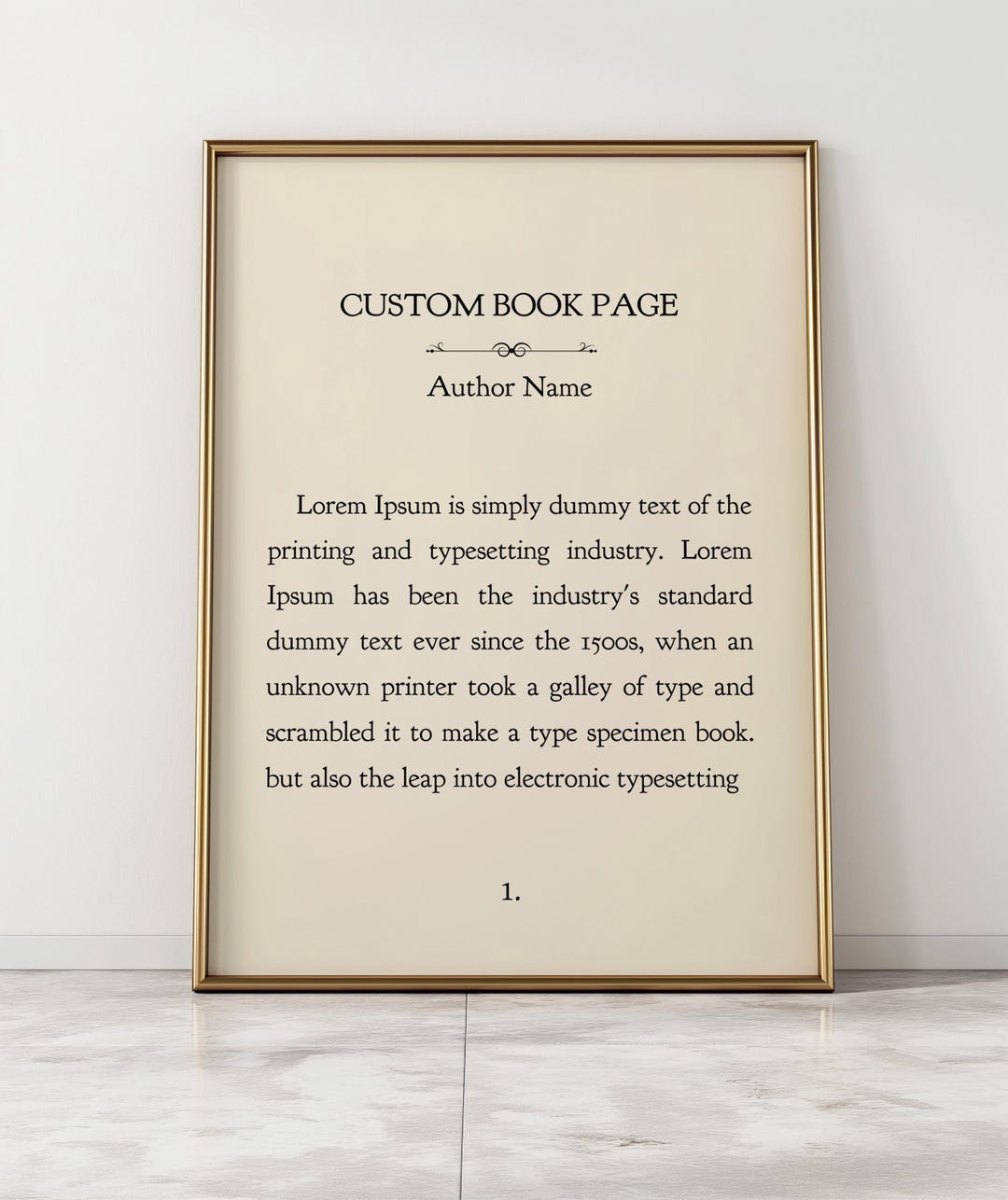 Custom Book Page, Book Page Quote, Wall Art, Favourite Author ...