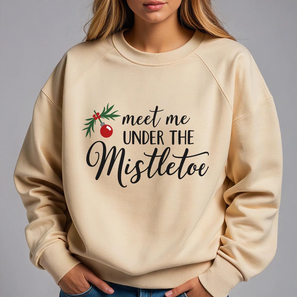 Meet Me Under the Mistletoe Digital Art Romantic Holiday Decor for ...