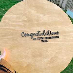 Personalized Wooden Retirement Guestbook | 3D Laser Cut Sign - Etsy