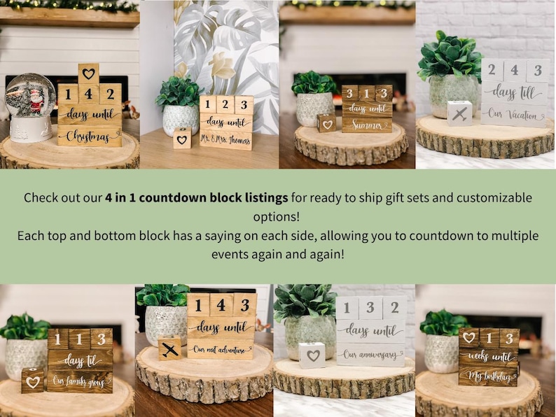 Wooden Retirement Countdown Blocks | Work | Coworker Gift | Retire ...
