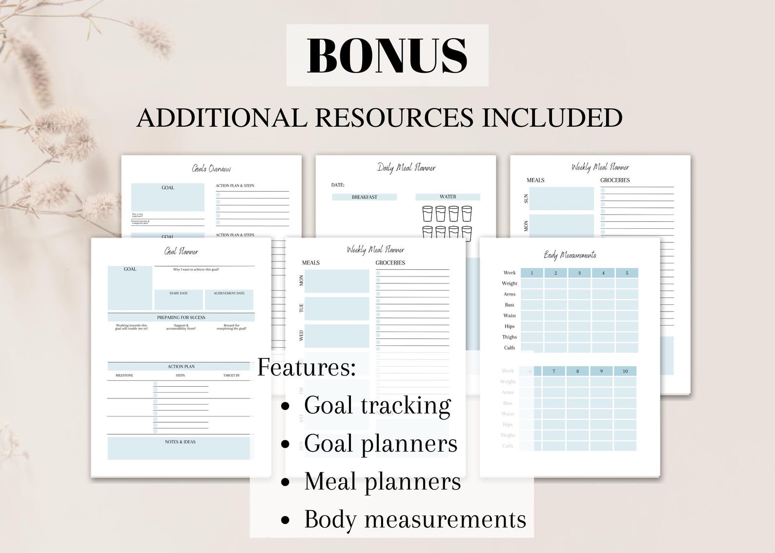 75 Days Challenge Tracker | Minimalistic Tracker | Goal Planner | Meal ...