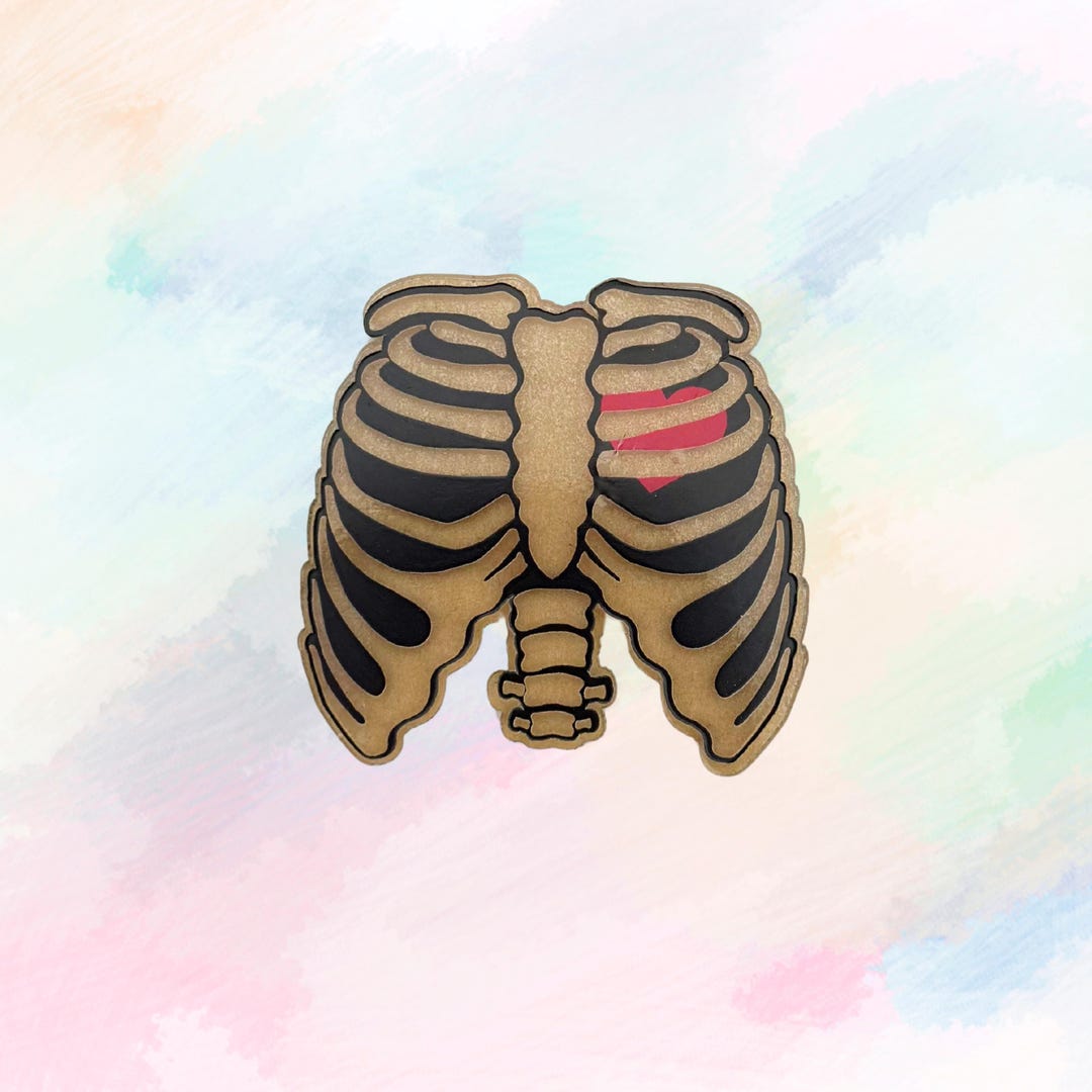 Rib Cage With Heart, X-ray Create Your Own Badge Reel - Etsy