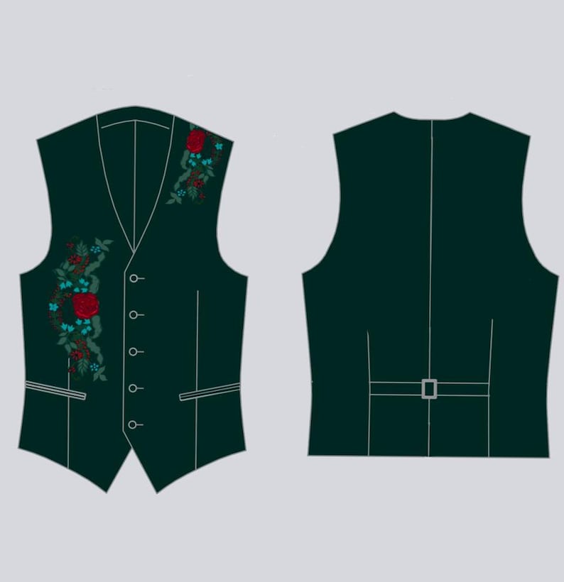 Custom Embroidered Western Vest: Cosmic Cowboy Wedding Attire - Etsy