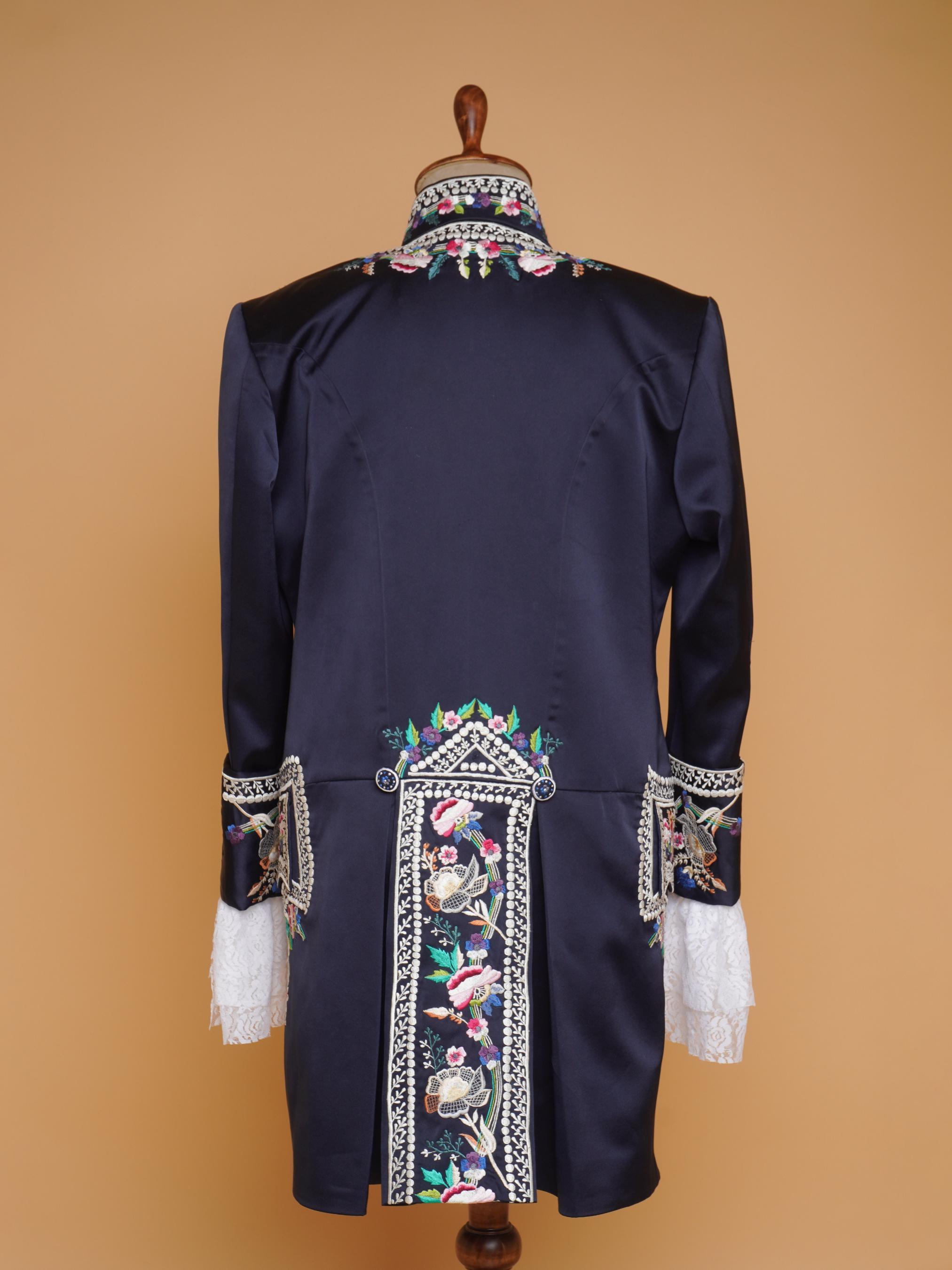Men's Custom Blue Rococo Suit: Embroidered Victorian Costume - Etsy