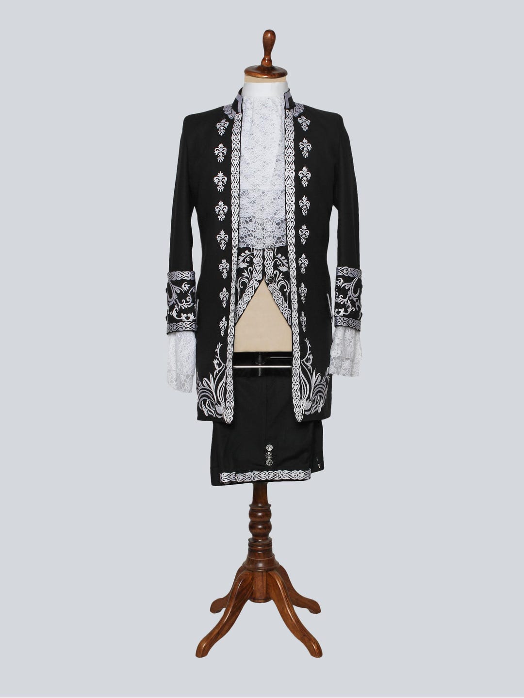 18th Century Black Cotton Men's Costume: Rococo Masquerade Attire - Etsy