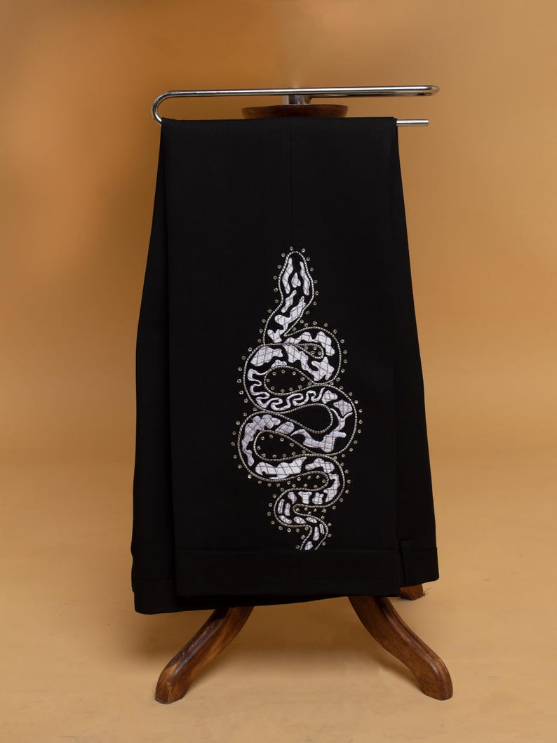 Men 2 Piece Western Wedding Suit Custom Made Cowboy Pantsuit Black ...