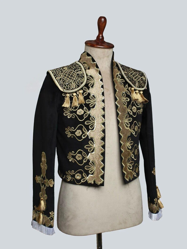 Custom Velvet Matador Jacket: Embroidered Bullfighter Blazer With ...