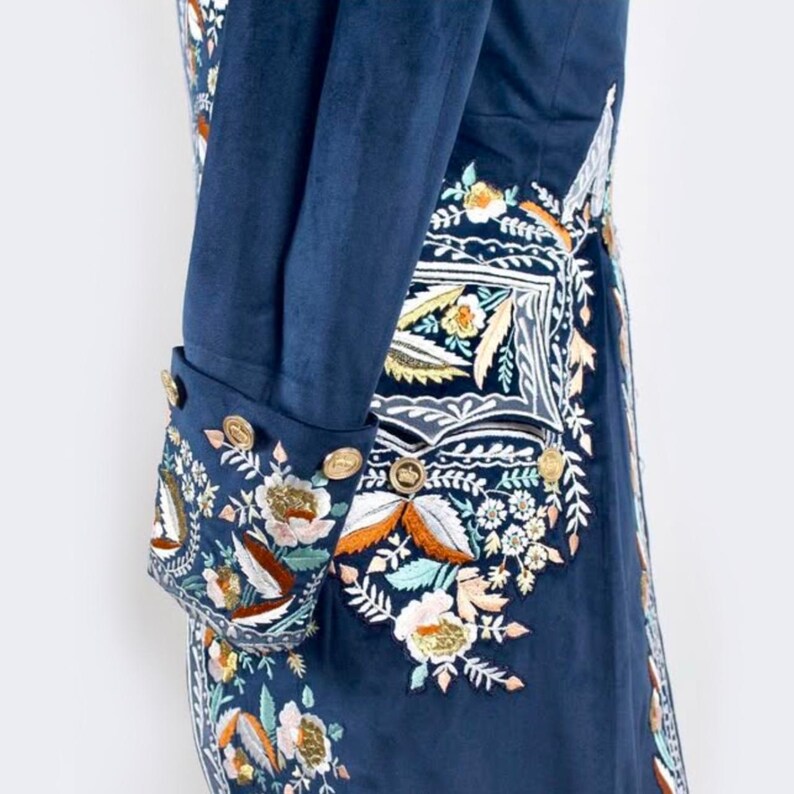 Blue Rococo Costume Men's 18th Century Frock Coat Men's Rococo Coat ...