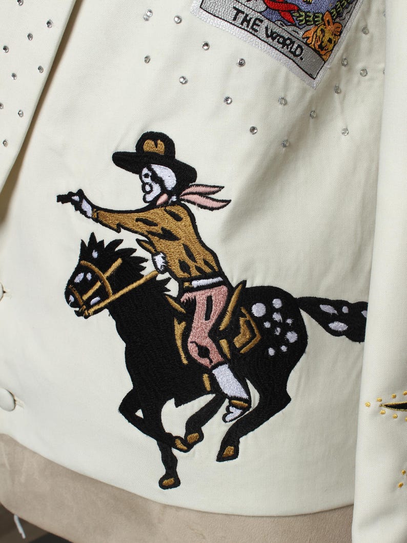 Men's Custom Ivory Western Suit: Embroidered Cowboy Outfit With ...