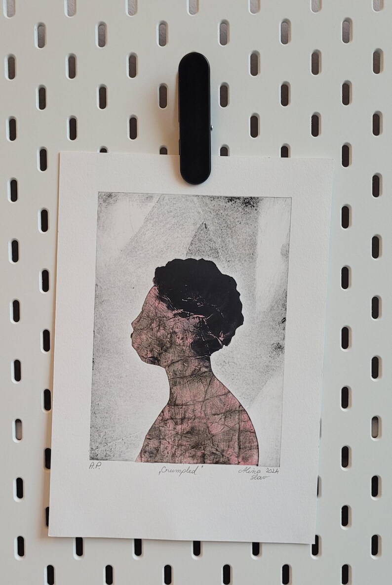 Original Handmade Print - Crumpled 1/8 - Etsy