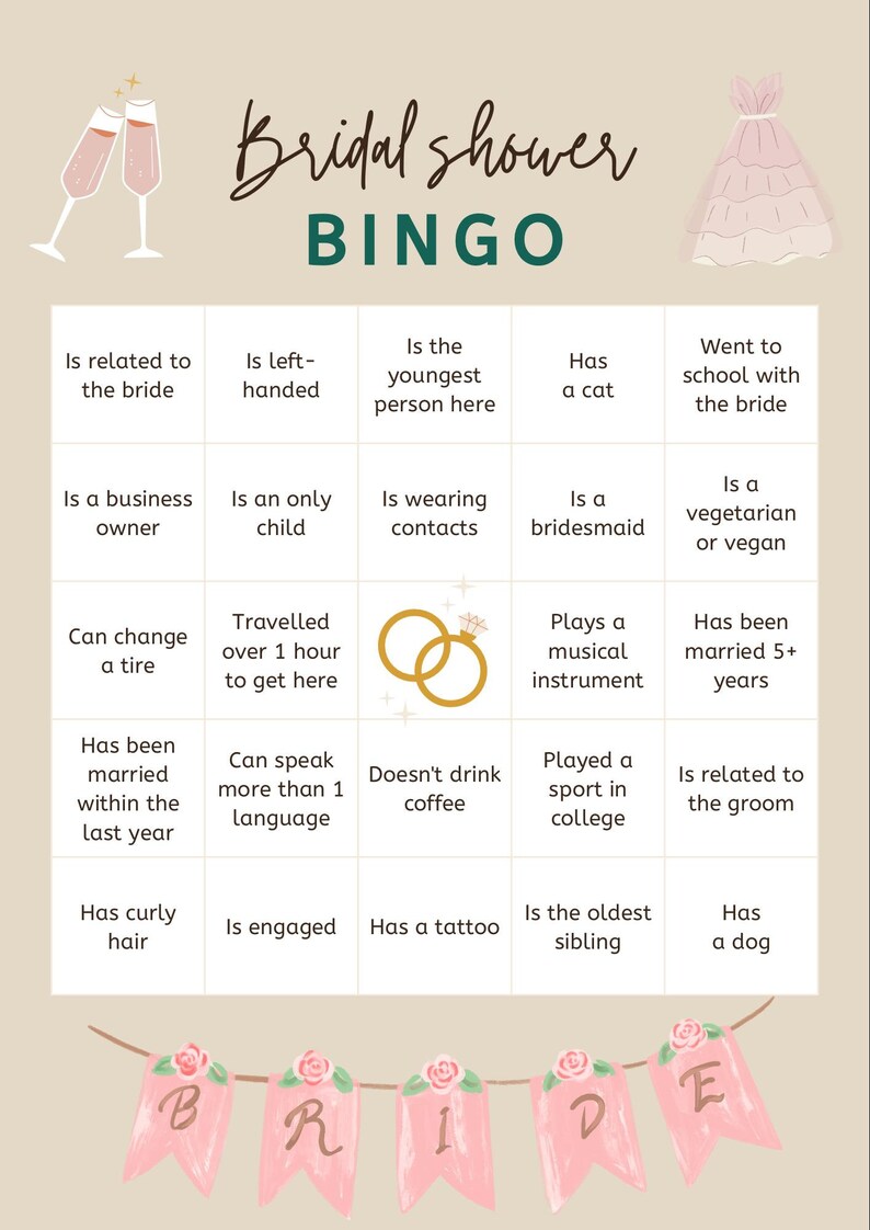 Editable Bridal Shower Game Pack | 4 Printable Games - Etsy