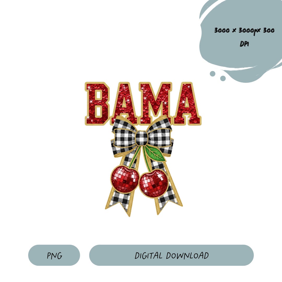 Bama PNG Alabama School Spirit PNG Maroon Sequin Cherry PNG Varsity ...