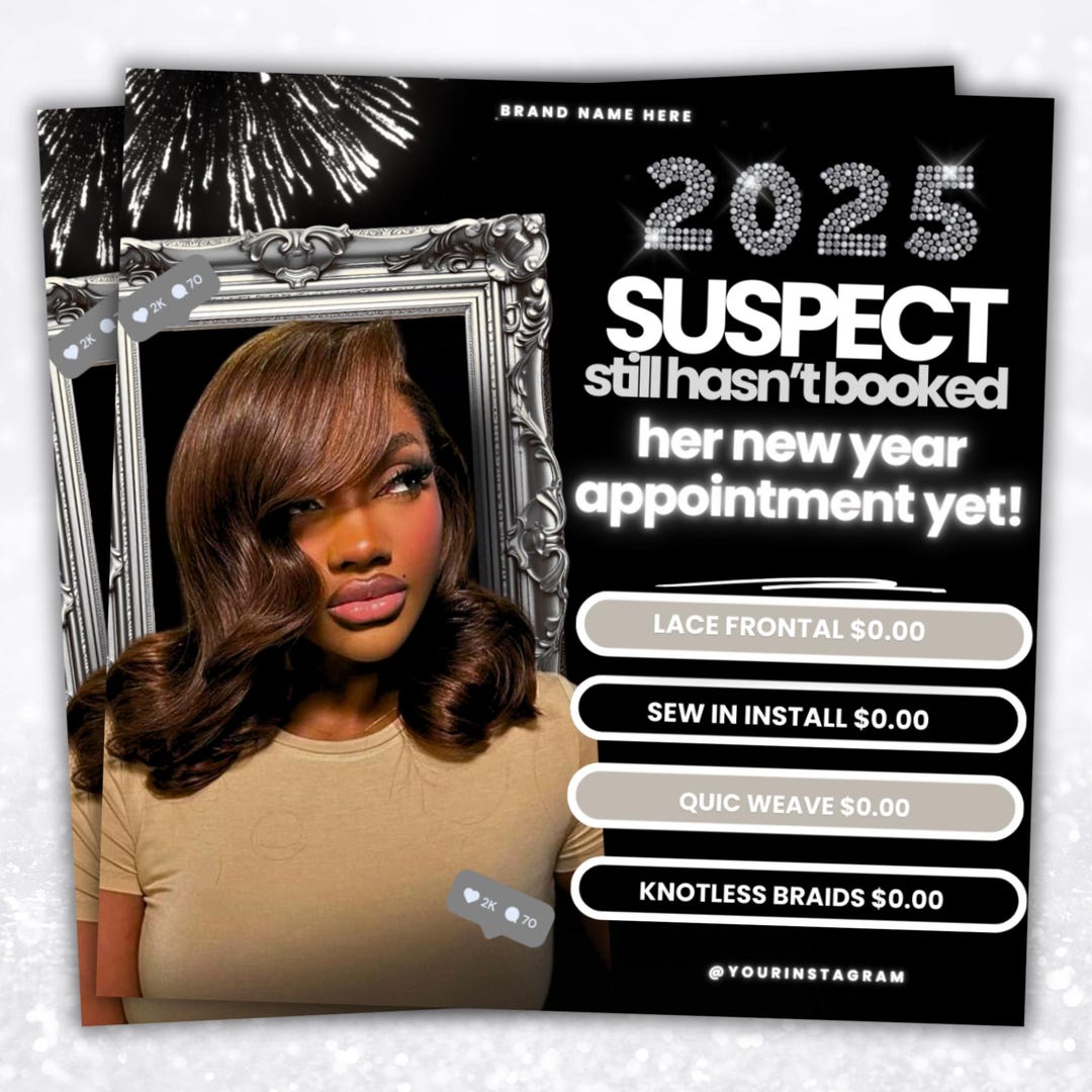 2025 Editable Hair Booking Flyer Template Hair Appointment Flyer ...