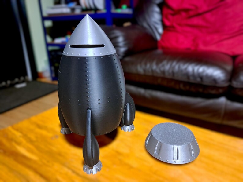 Rocket Ship Piggy Bank for Kids, 3D Printed Money Bank for Boys and ...