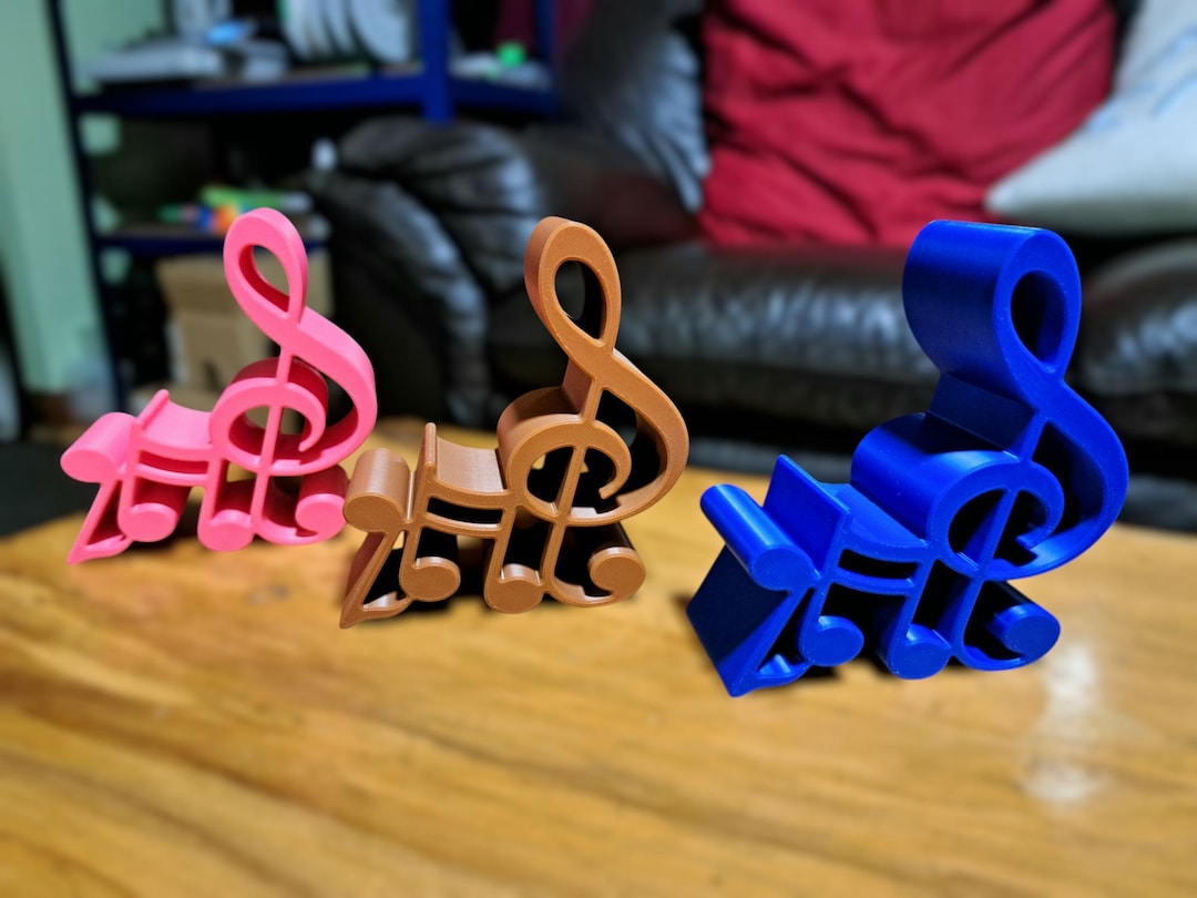 Treble Clef Music Notes Phone Stand – Fun Tablet Holder for Musicians ...
