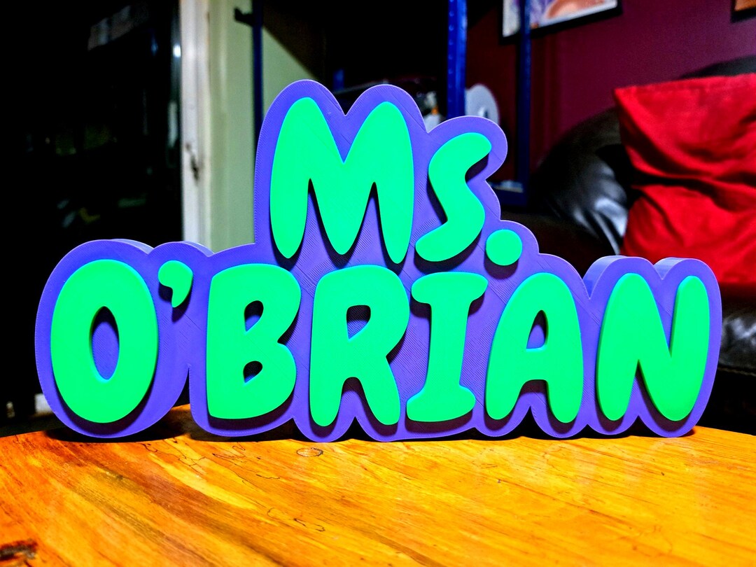 Elegant Script Desk Name Plate – Custom Office Name Sign With Cursive ...