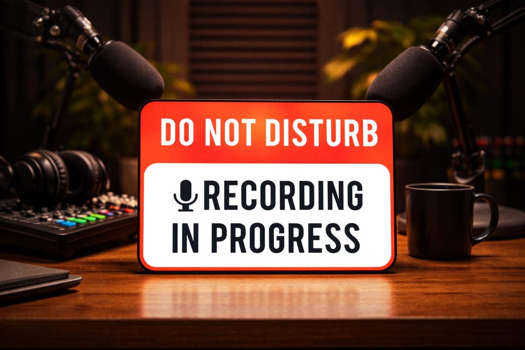 Do Not Disturb – Recording in Progress LED Sign | Studio, Podcast ...