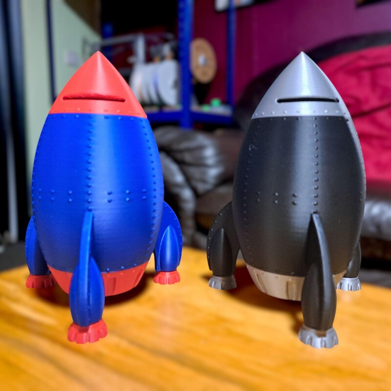 Rocket Piggy Bank - Etsy