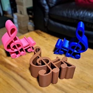 Treble Clef Music Notes Phone Stand – Fun Tablet Holder for Musicians ...